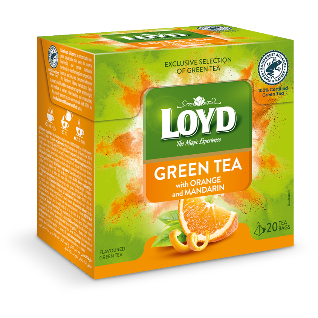 Loyd Green Tea with Orange & Mandarin 30g (10 pack) | Premier Polmarex